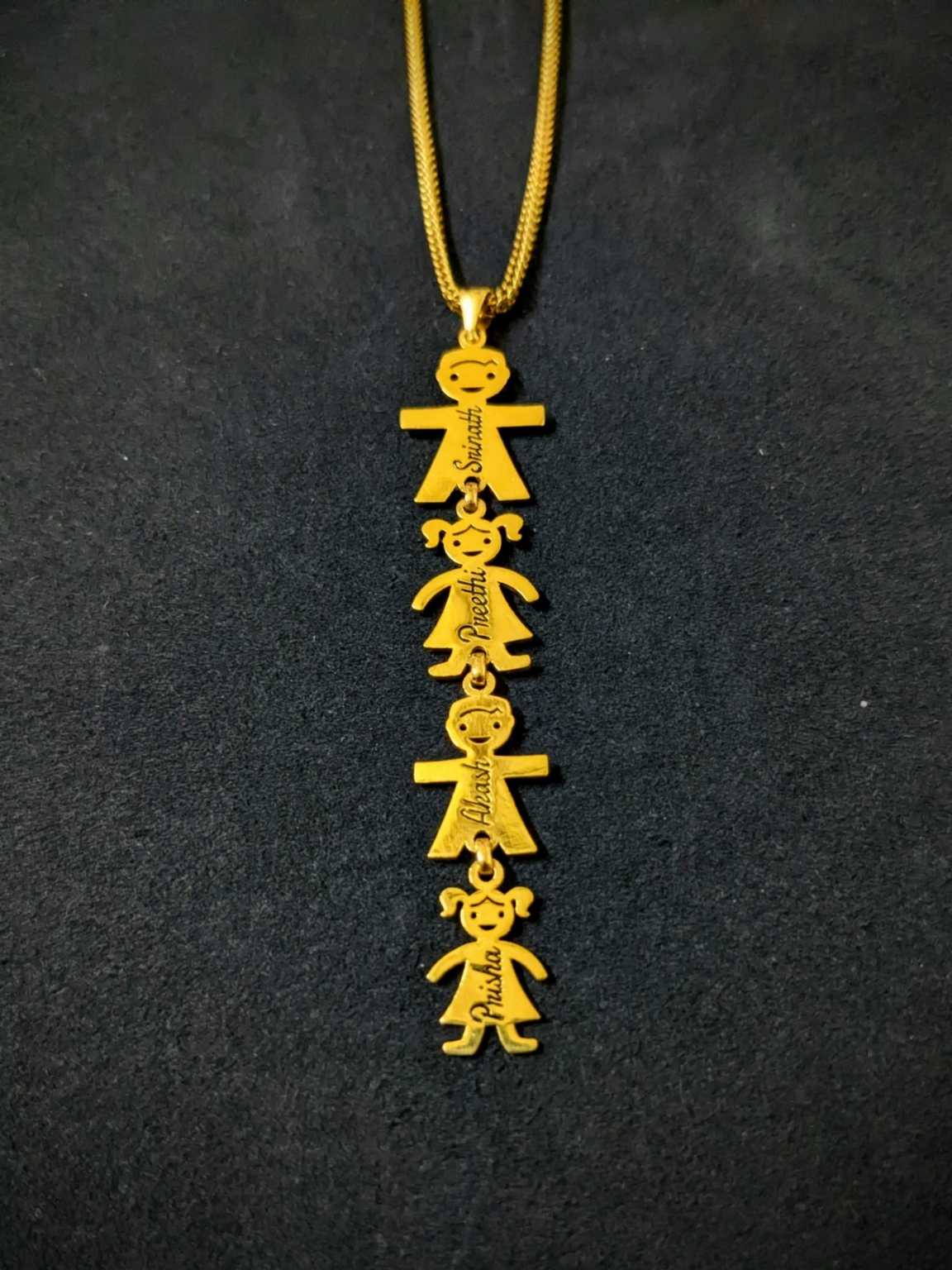Family Pendant with Chain - Prabu Jewellery